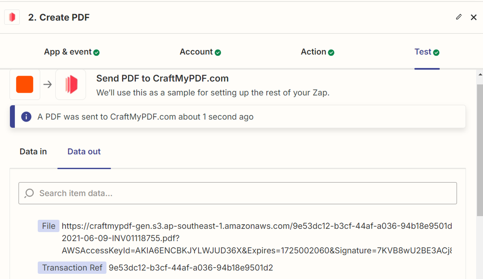 Create a PDF from a template in CraftMyPDF | Parseur®