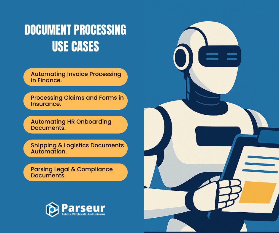 Top 5 Document Processing Use Cases in 2025 | Parseur®