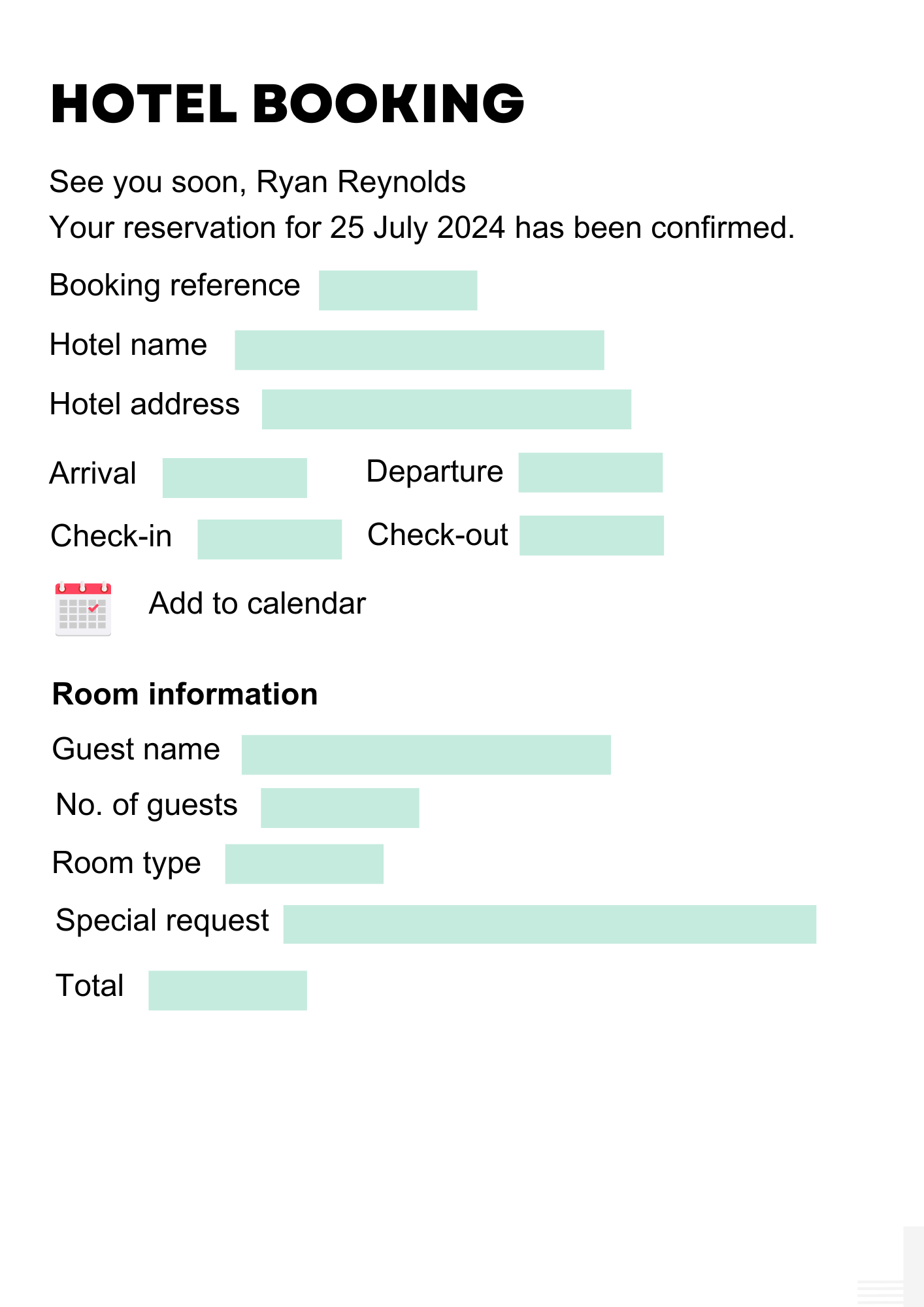 AI-Powered OCR for hotel bookings | Parseur®