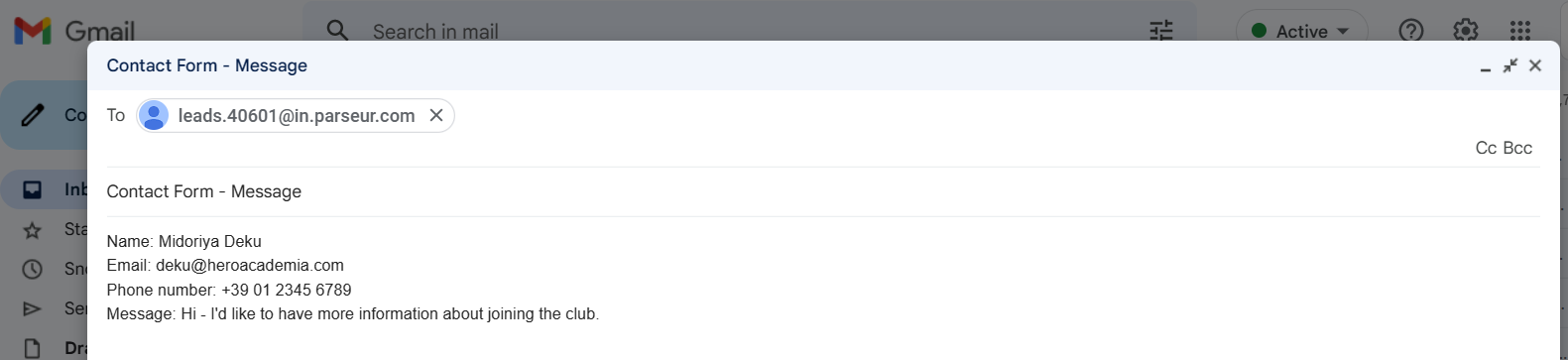 Extract leads from incoming emails | Parseur®