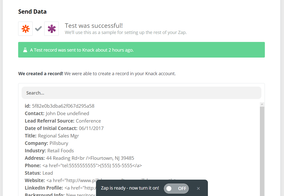 Create a Knack Database record from Parseur | Parseur®