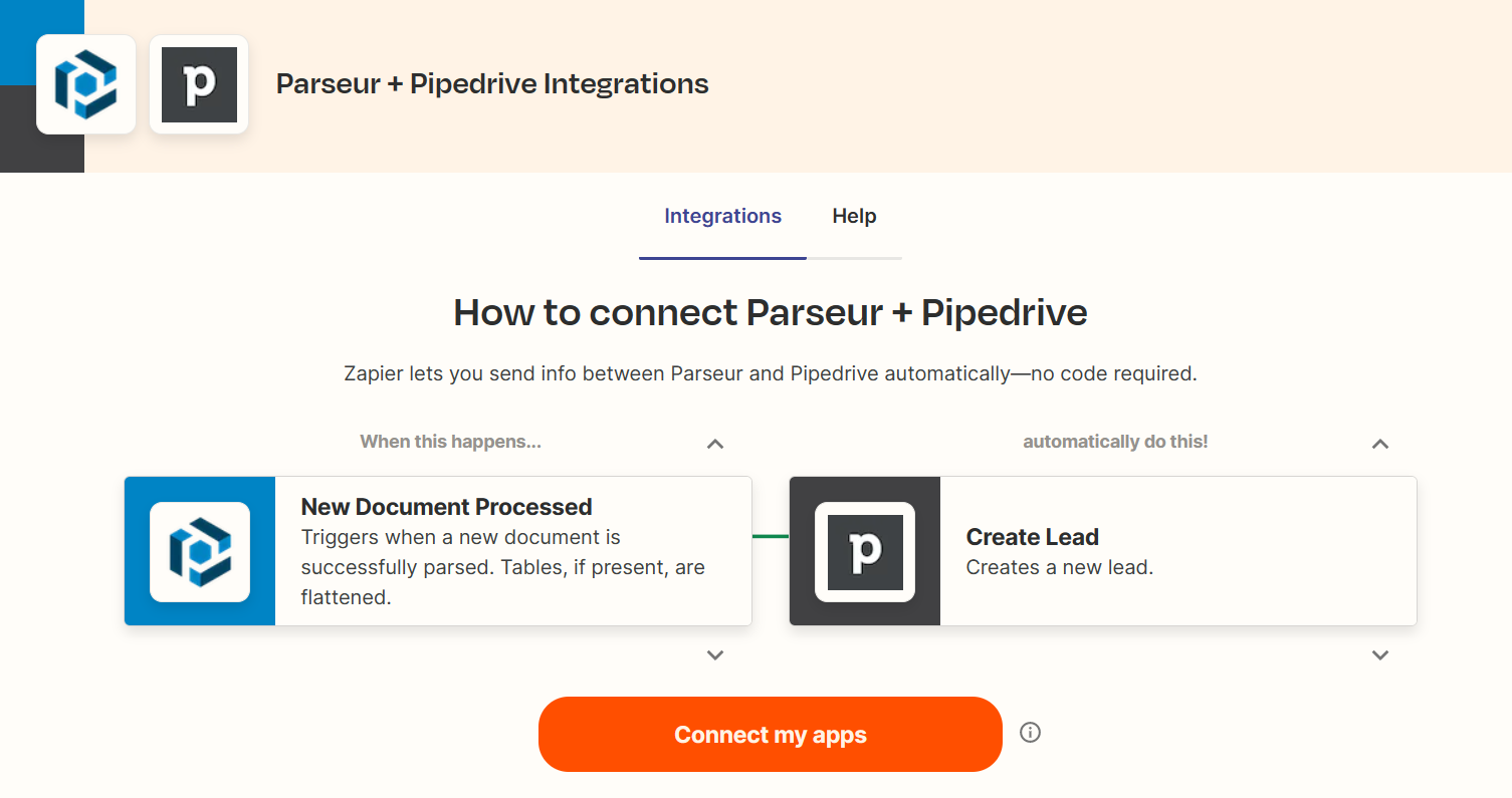 Create a new lead in Pipedrive from email data | Parseur®