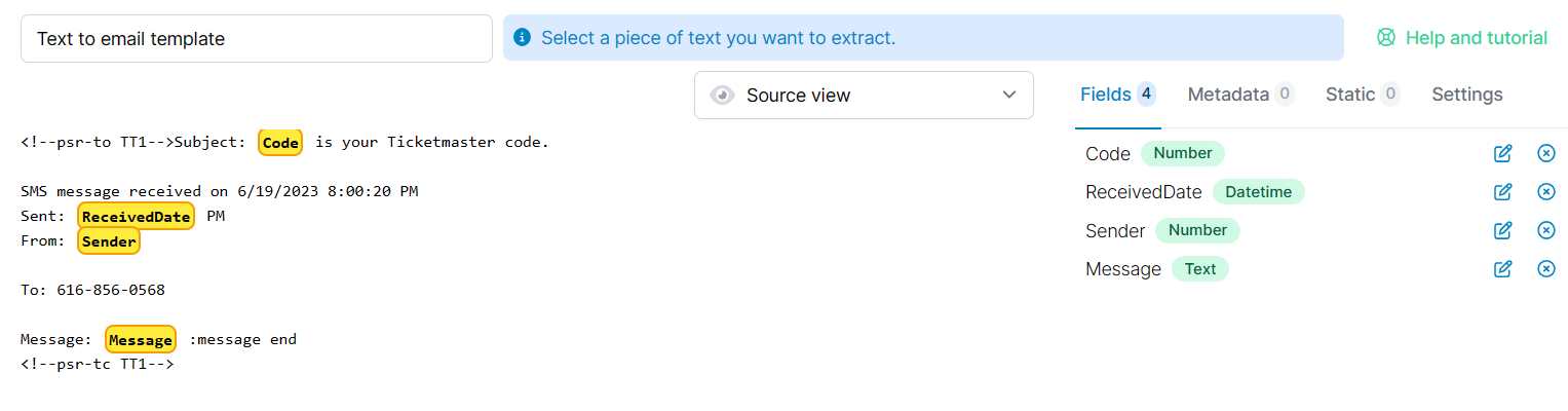 Extract data from SMS automatically | Parseur®