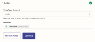 Create a new record in Tadabase automatically from parsed data | Parseur®