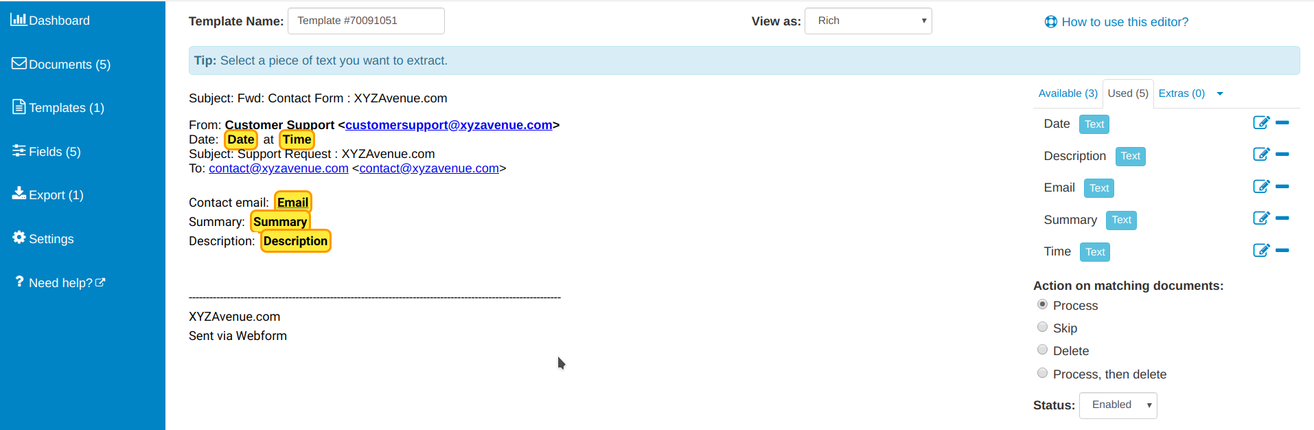 Email ticketing system with Parseur | Parseur®