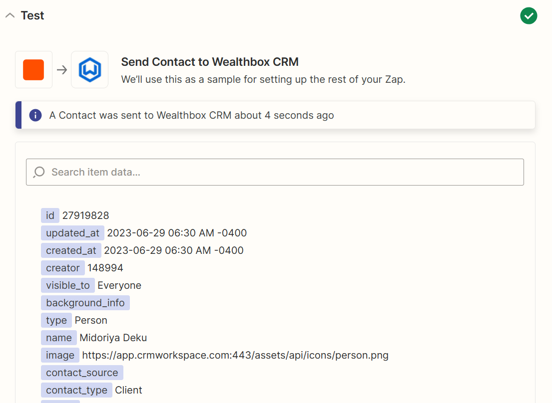 Automatically create contacts in Wealthbox CRM from email data | Parseur®