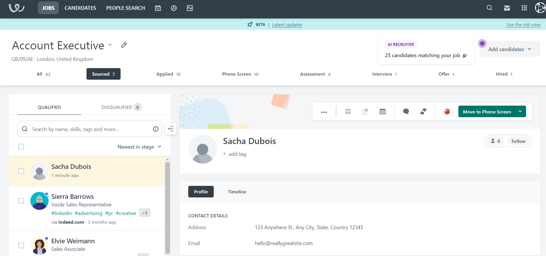 Create candidate in Workable automatically from resumes | Parseur®